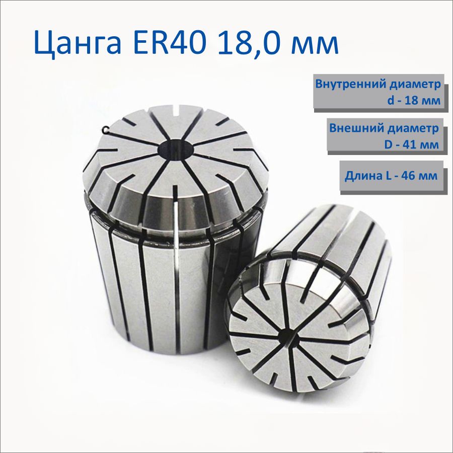 Цанга ER40 18,0 мм