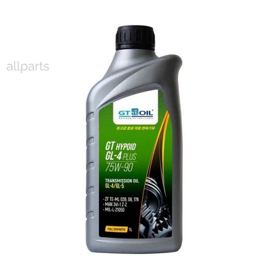 GT OIL 8809059407981 Масло транс. GT Hypoid GL-4 Plus SAE 75W-90 API GL-4/GL-5 1 л
