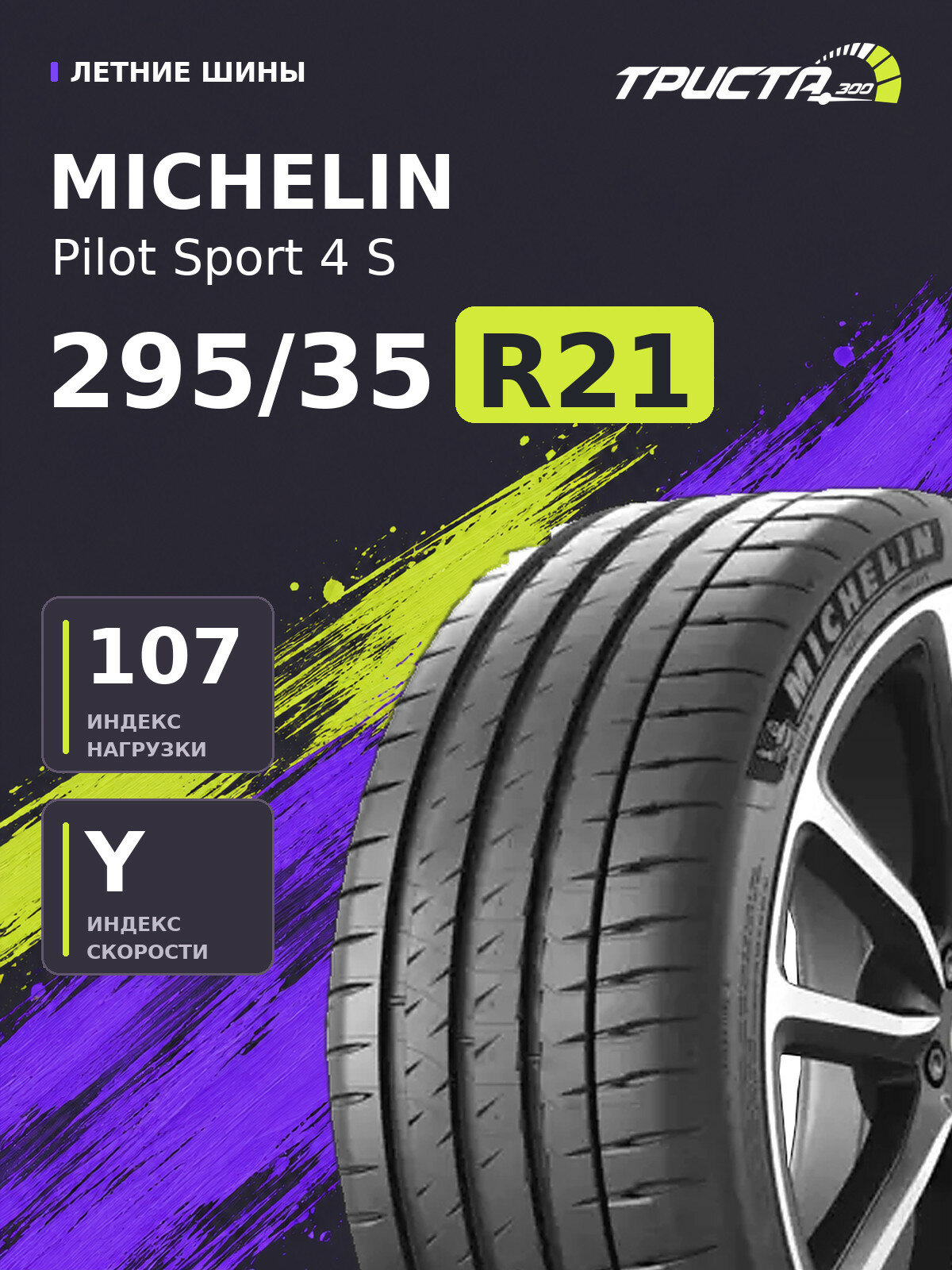 Шина Michelin Pilot Sport PS4 S 295/35 R21 107Y