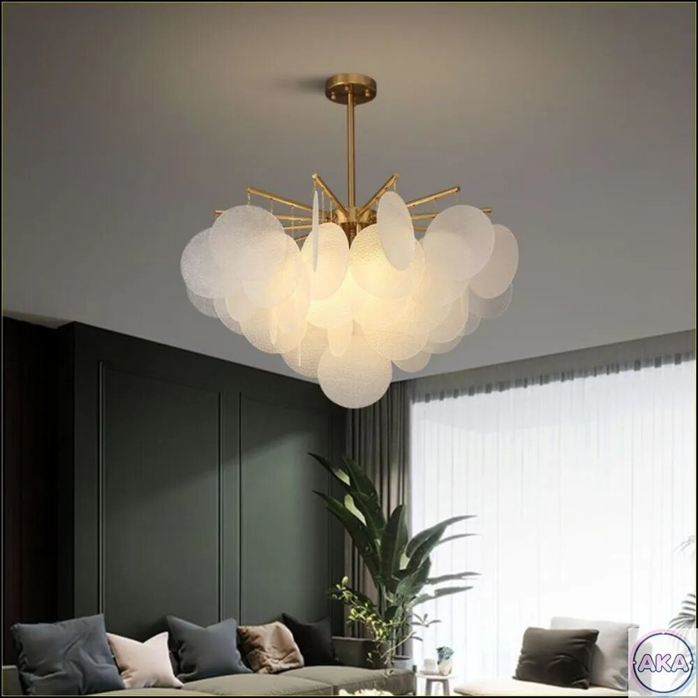 Люстра Thresh TH69574, E14, 10 Вт, золотой/белый, 60x60x80 см, для гостиной