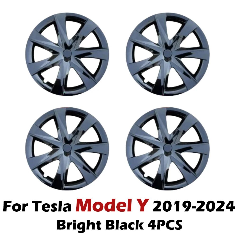 Для Tesla Model Y 2019-2024 колпаки, 19-дюймовые колпаки на колеса, диски, колесные чехлы, сменные защитные диски, аксессуары, 4 шт.