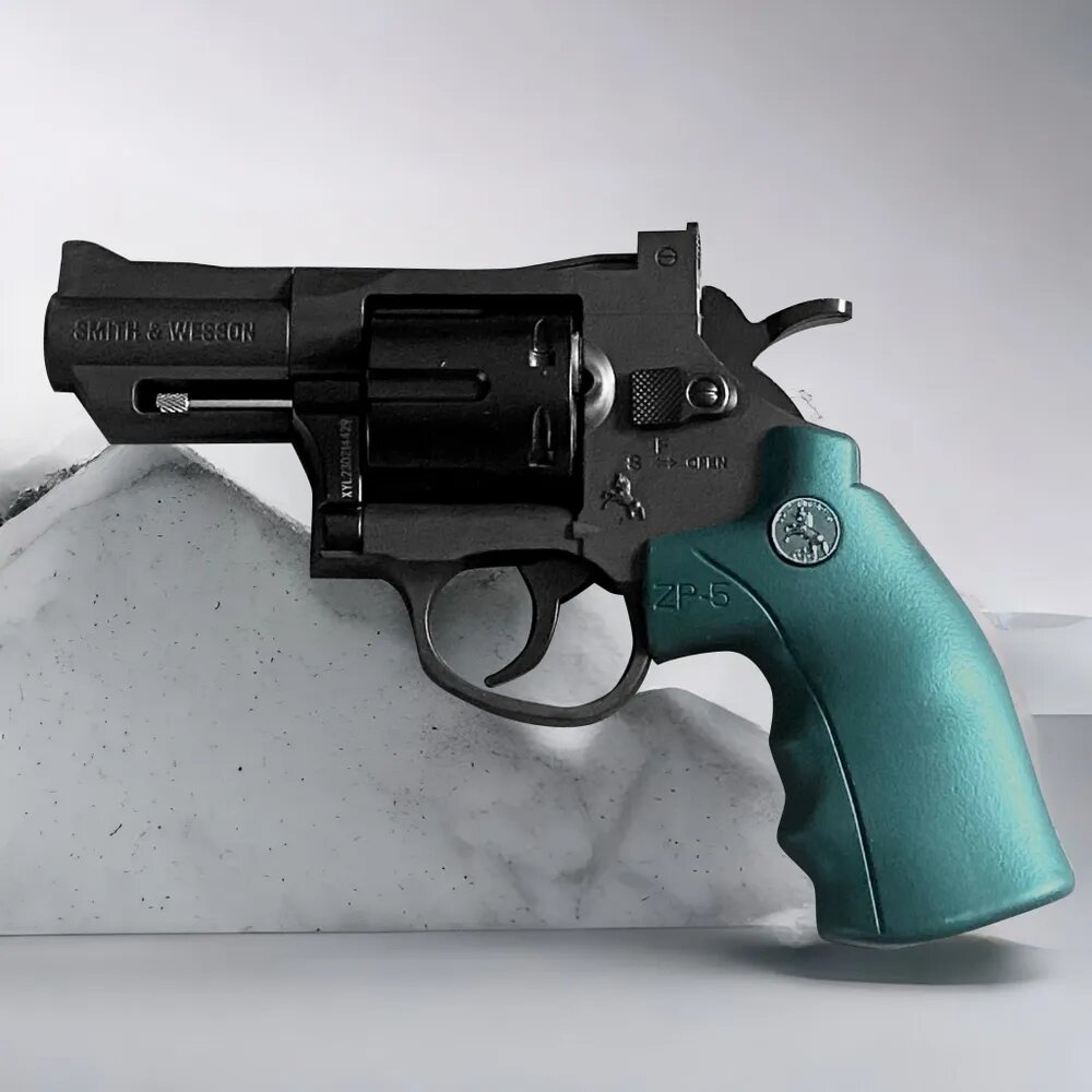 Револьвер игрушечный Colt Smith&Wesson полноразмерный с мягкими пулями, кобурой и орбизами/игрушечный револьвер, укороченный ствол