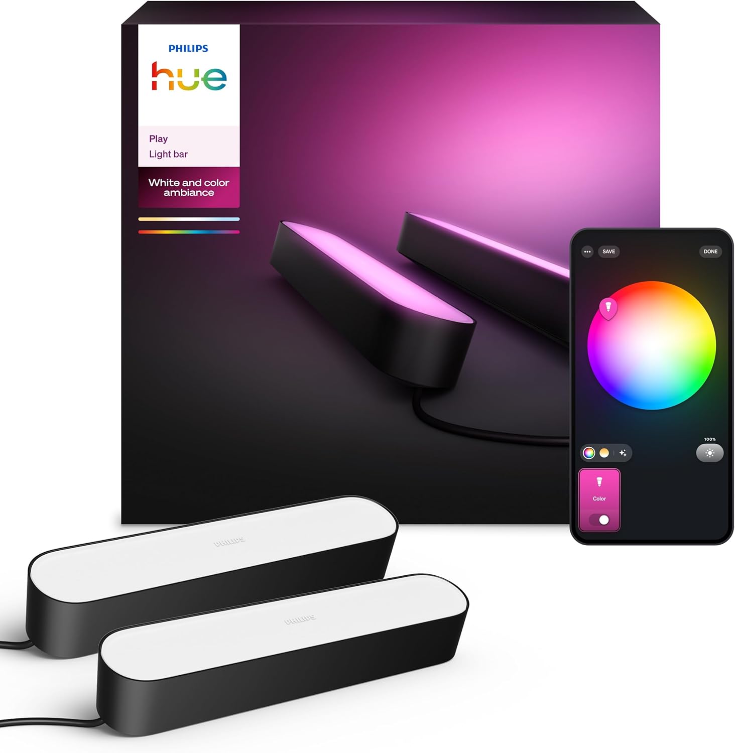 Двойная упаковка лампы Philips Hue Play