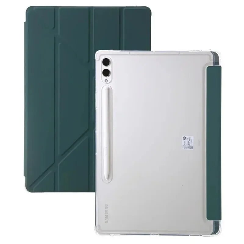 Прозрачный чехол для Samsung Galaxy Tab S11 Ultra S7 S8 S9 Зеленый, S10 Plus 12.4 inch, Dark Green