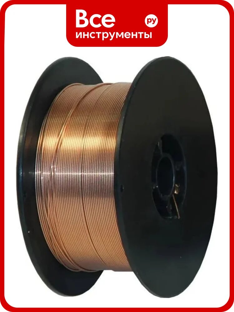 Проволока сварочная SW 06100 0.6 мм, 1 кг, омедненная, катушка Ф100 мм Wester 45589