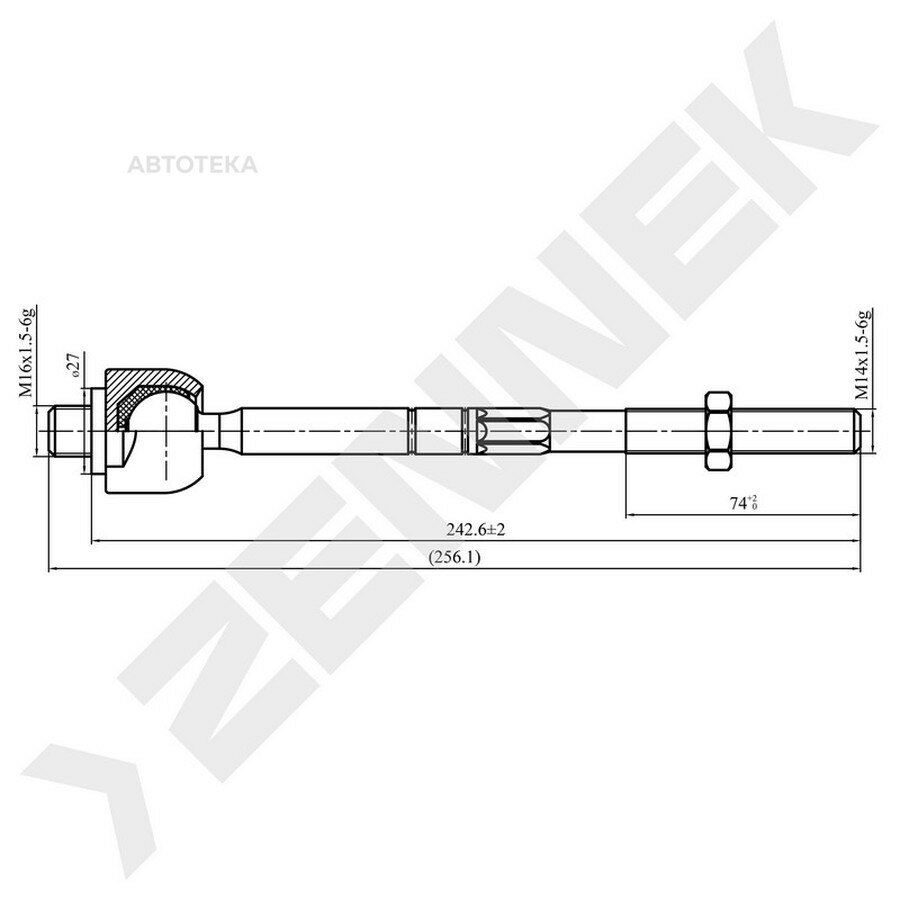 Тяга рулевая ZENNEK DTR0030