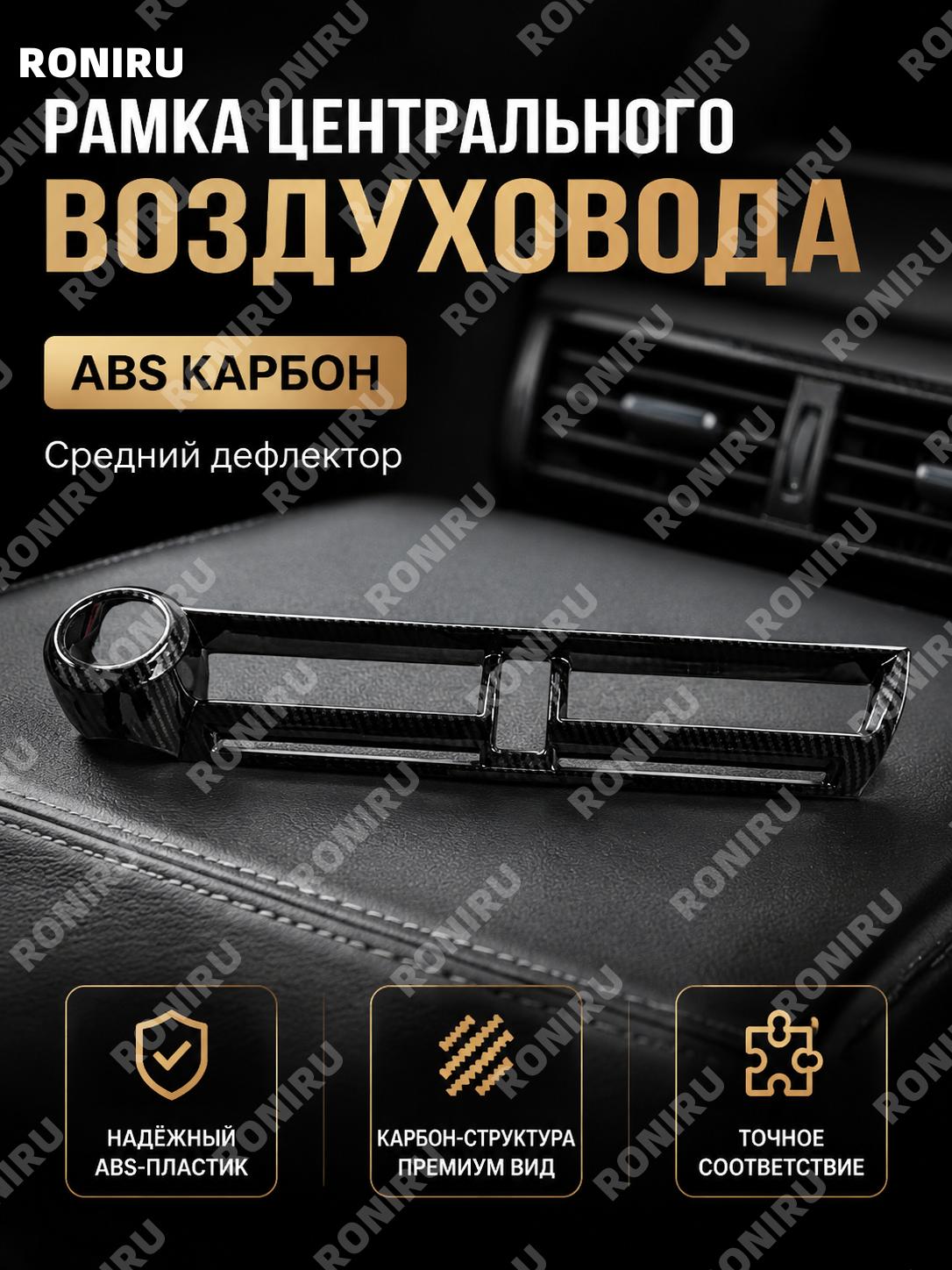 Накладка рамки центрального воздуховода ABS карбон для PRIUS 23, вставка панели среднего заднего выхода воздуха