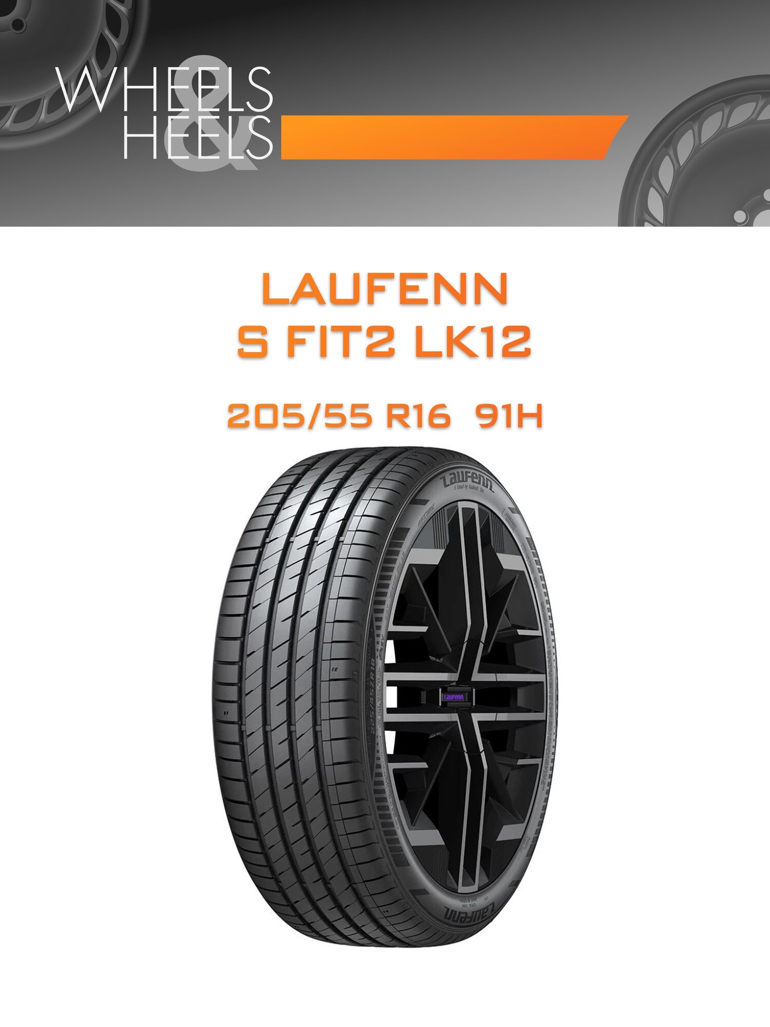 Шина автомобильная LAUFENN S FIT2 LK12 205/55 R16 91H SUMMER, летняя, универсальная