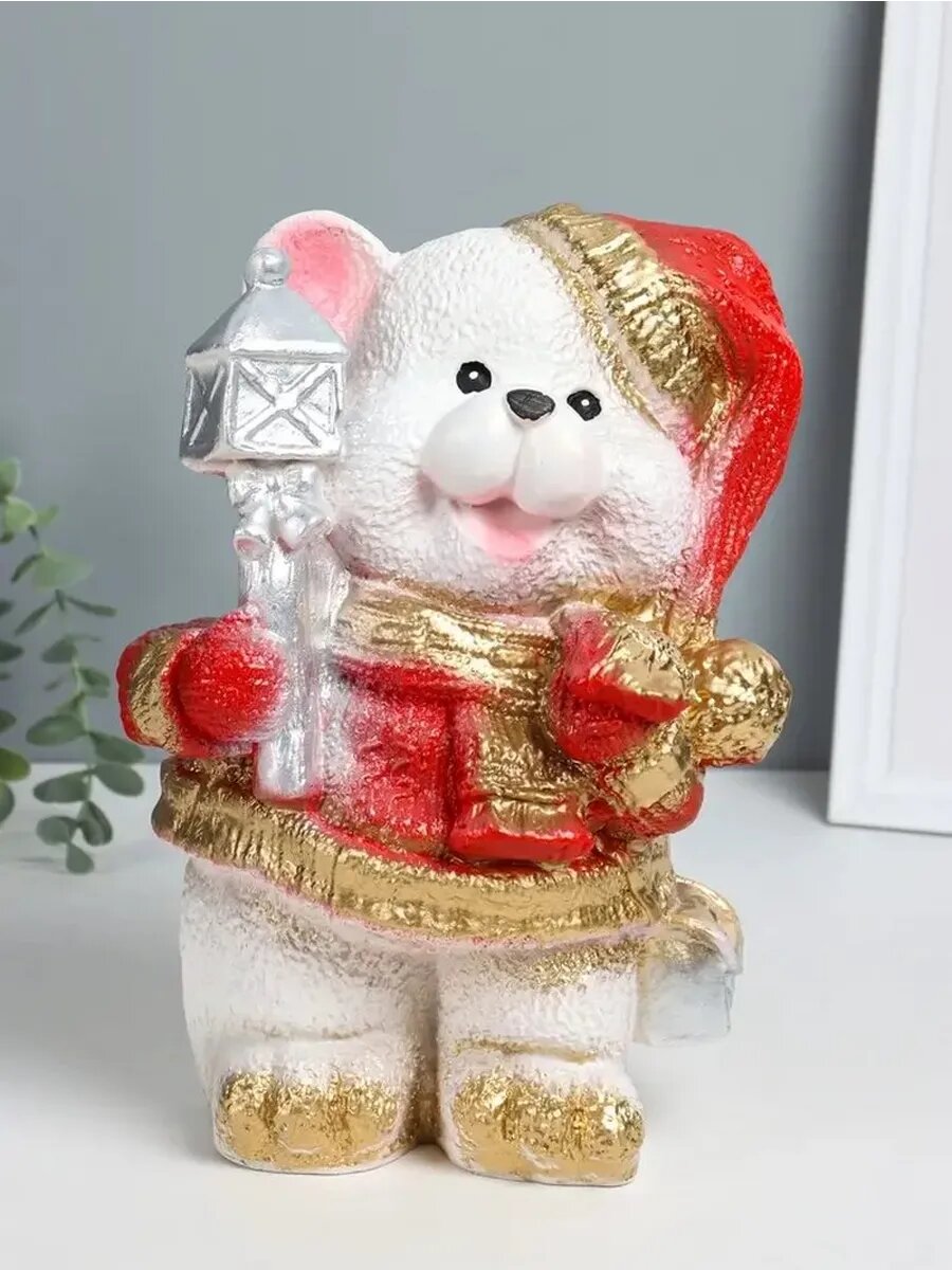 Новогодняя копилка в виде медведя