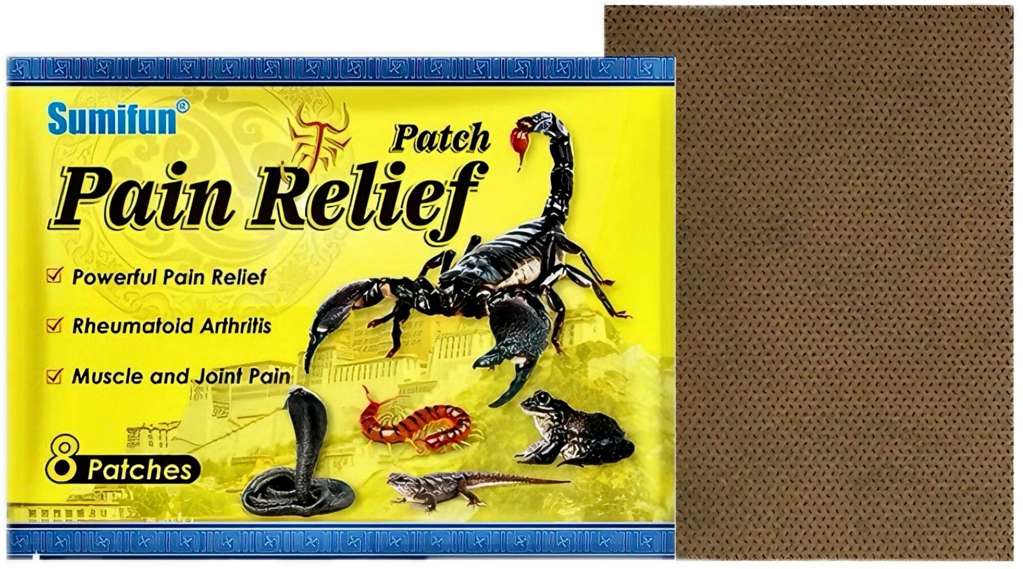 Средство обезболивающее скорпион PAIN RELIEF, 8 штук