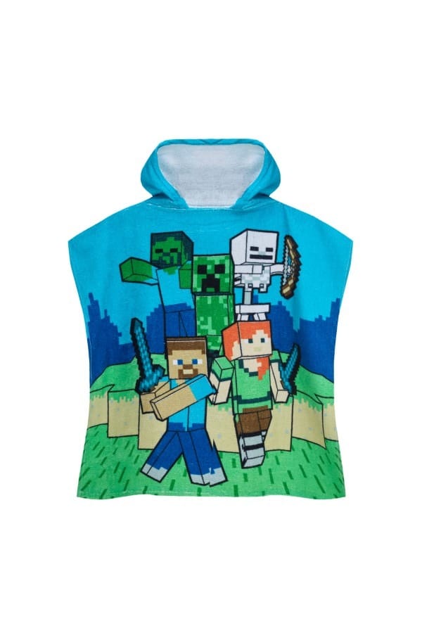 Полотенце для ванной Faro Minecraft, пончо, 50x100 см, синий