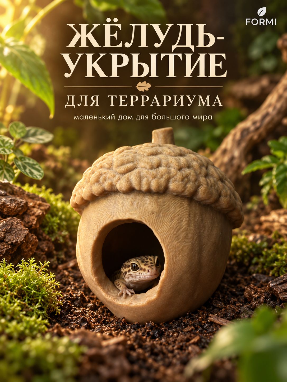 Декоративный домик-укрытие для террариумов и флорариумов