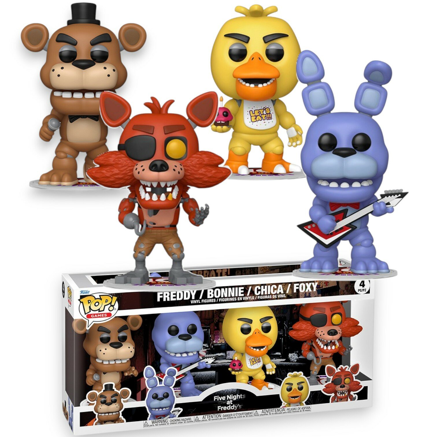 Фигурки фнаф "FNAF Freddy/Bonnie/Chica/Foxy" от Funko POP! 4 штуки