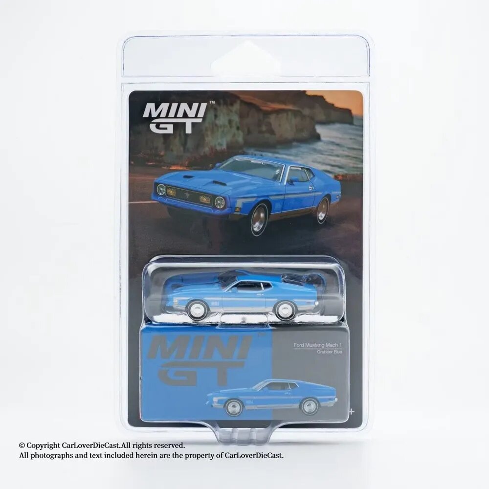 Машинка MINI GT MODEL 1:64 #1138 Ford Mustang Mach 1 Grabber Blue Blister Packaging Die-cast Alloy Model Collection Toy Children Gifts
