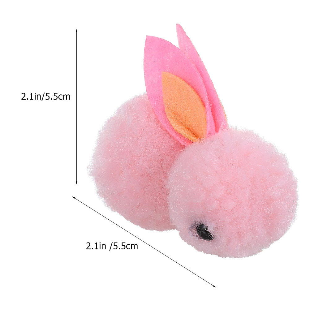 Мягкая Игрушка Кролик Розовый Декоративный Подарок На Рождество 5.5CM 12Шт
