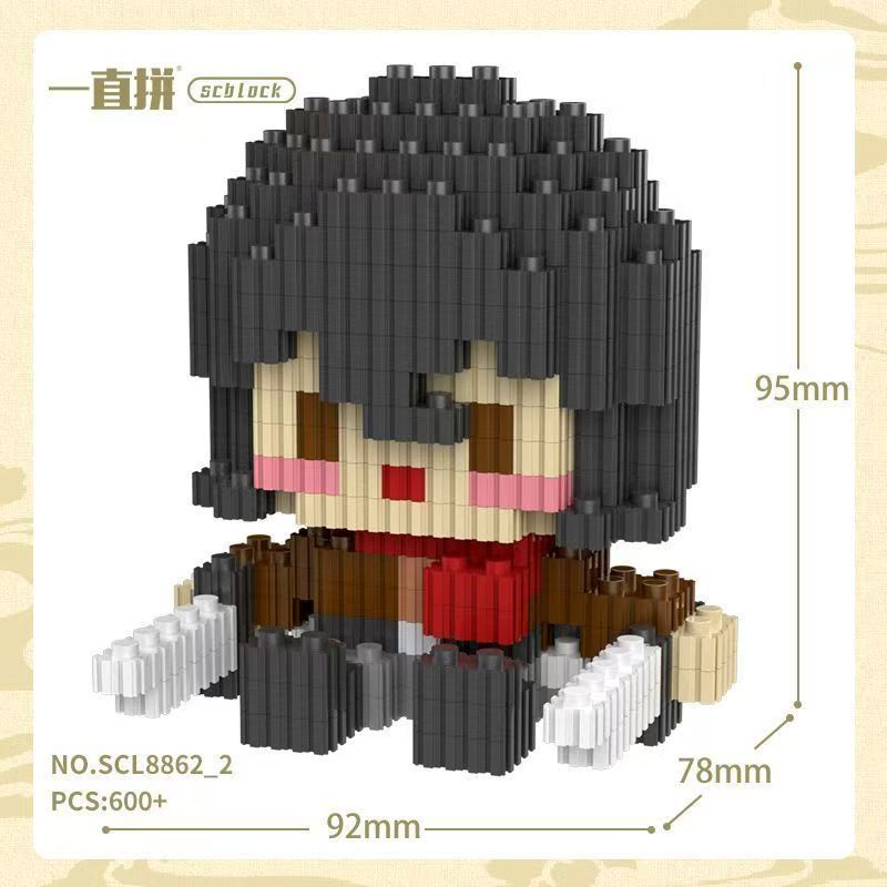 Атака на Титан Микаса Аккерман Строительные блоки/Attack on Titan Mikasa Ackerman Building blocks 10CM