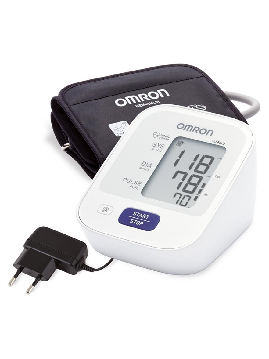 Тонометр Omron M2 Basic (HEM-7121-ARU) с адаптером