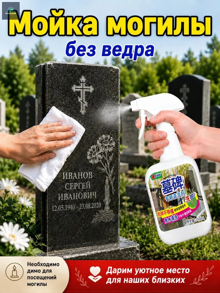 Средство для чистки надгробий 1 шт. 350ML мл с распылителем