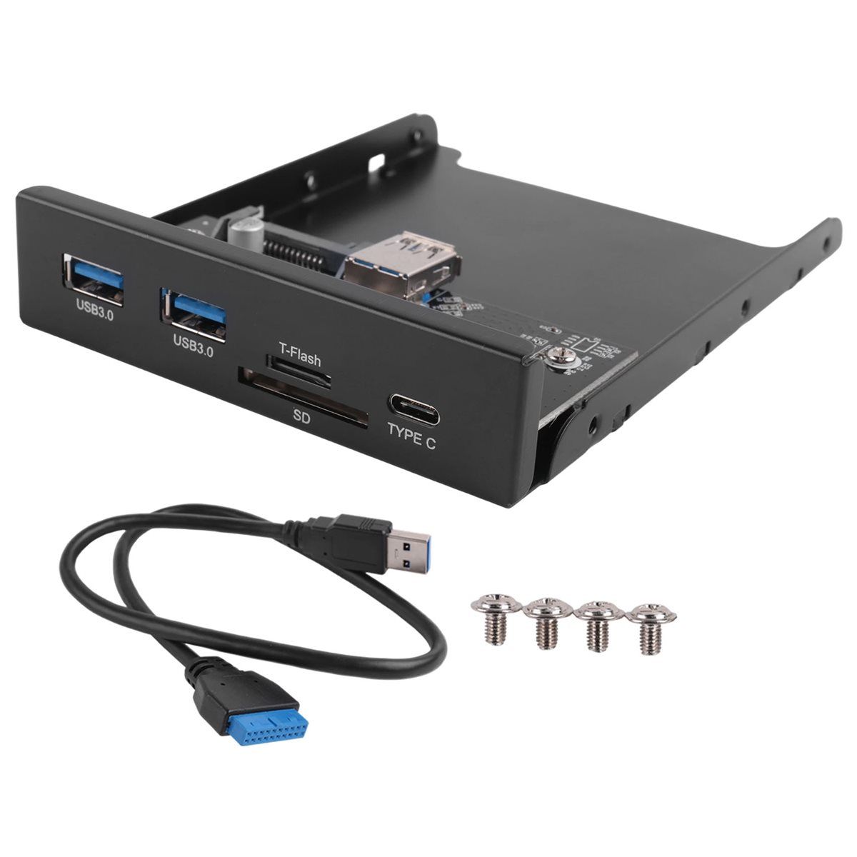 USB 3.0, слот для карт памяти Micro-SD/TF Flash 3,5 дюйма, встроенный кардридер, порт USB-C, разъем Type-C.