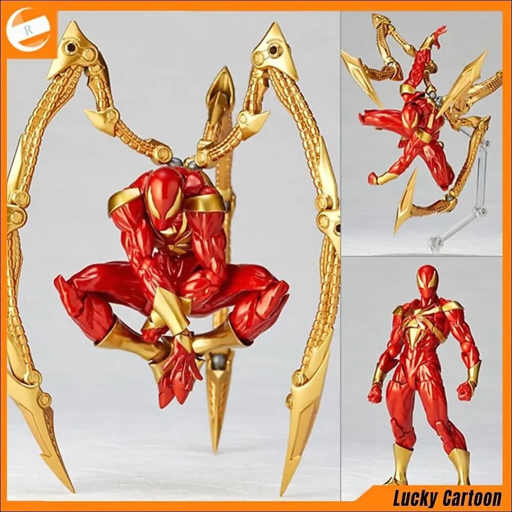 Фигурка красный Железный человек-паук Марвел / Marvel Iron Spider man подвижные фигурки (15cm)
