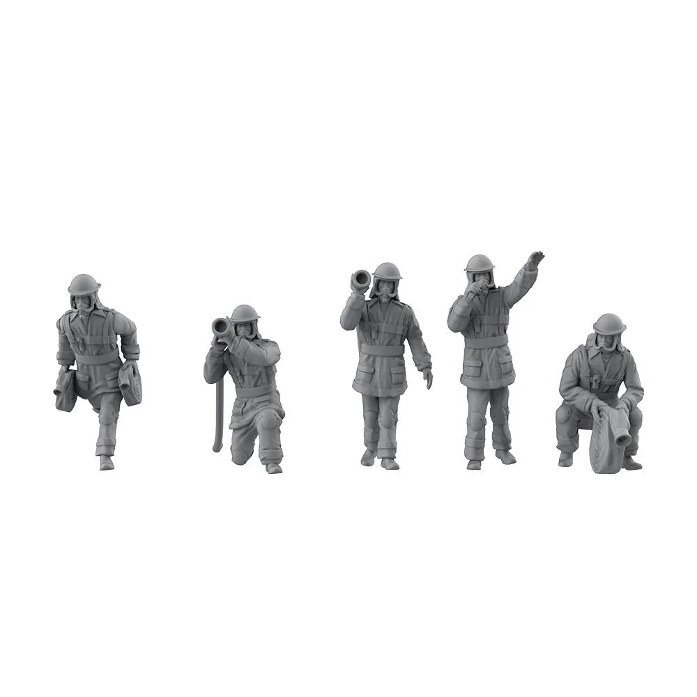 Сборная модель 1/87 HO: Пожарно-спасательная группа (пожарные) для макетной сцены