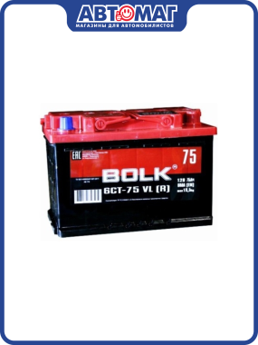 Аккумулятор автомобильный BOLK 75 А/ч 640А BOLK BOLK-75-PP