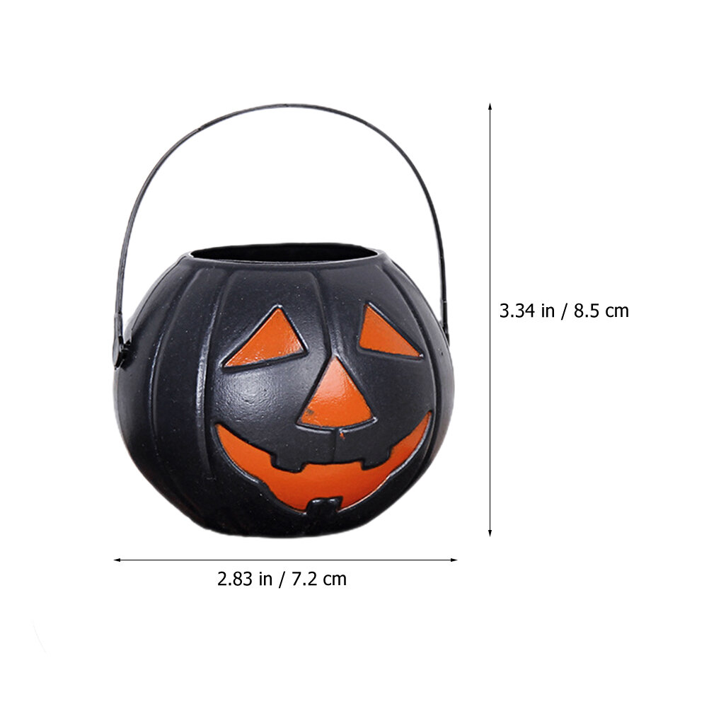Ведёрко Для Конфет В Форме Тыквы 2 Штуки Декор Для Halloween Праздничный Аксессуар Размер 8.50X7.20X7.20Cm