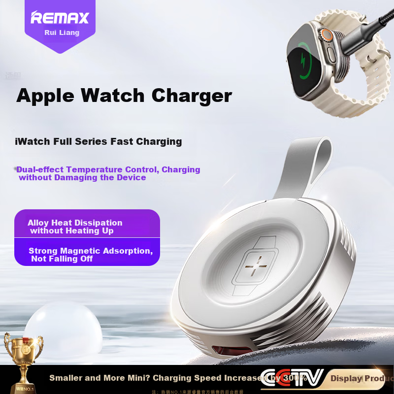 Remax MagSafe магнитный зарядное устройство для часов Apple Watch всех серий Цвет：Совместимость со всеми сериями Apple