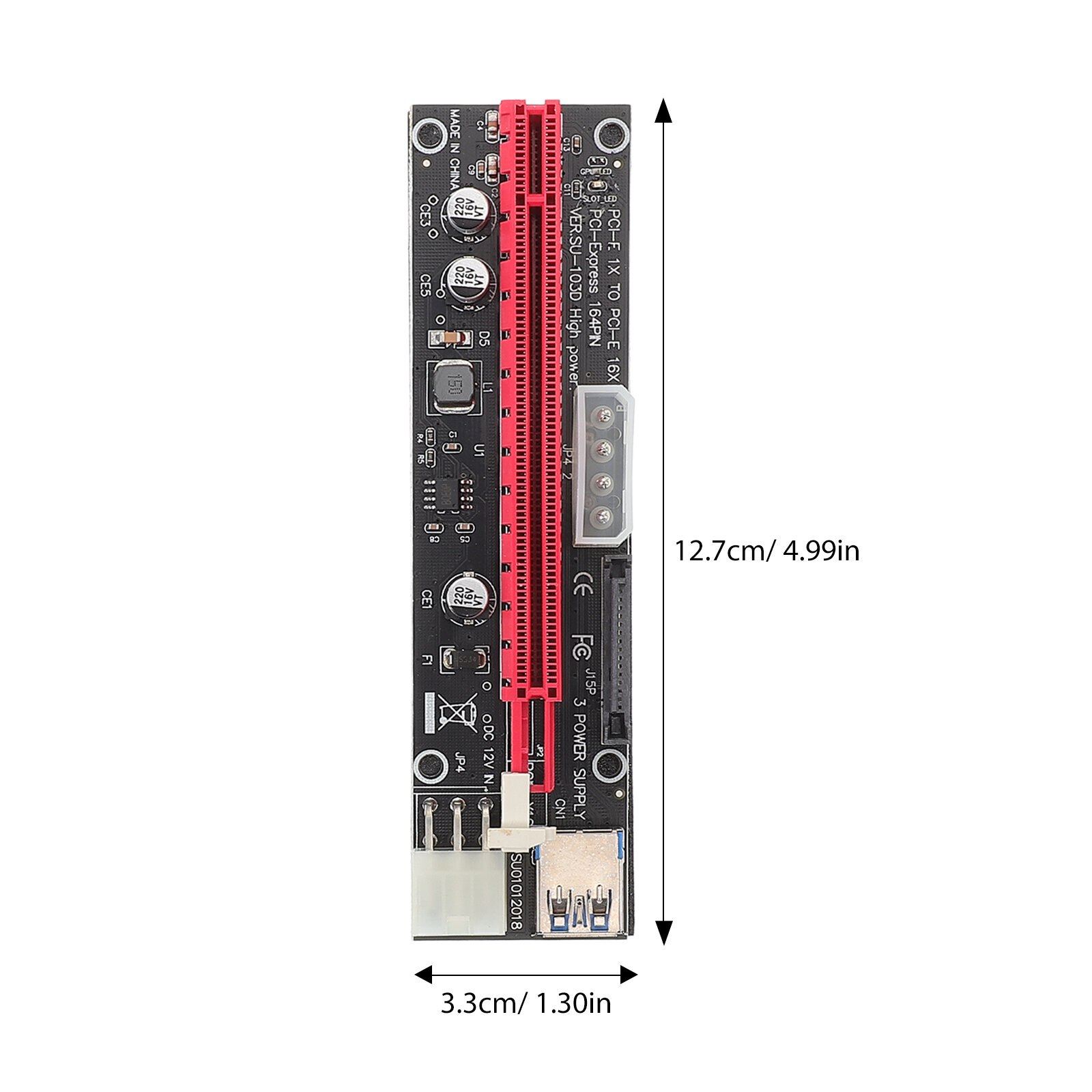 Кабель-Удлинитель PCI-e Для Звуковой Карты Подходит Для Настольного Компьютера 12.70X3.30X1.50Cm
