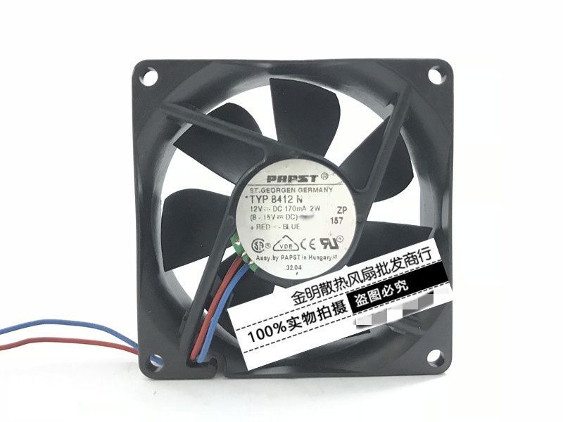 Частотный преобразователь PAPST 8025 8CM TYP 8412N 12V 170mA 2W