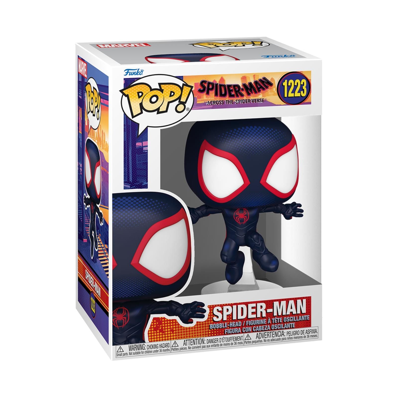 Фигурка Funko Pop Marvel Spider-Man Across the Spider-Verse, черный, красный, высота 10,4 см