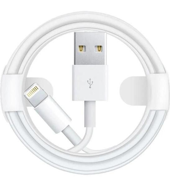 Кабель для смартфона, телефона Apple Кабель Apple USB lightning для iPhone, iPad и AirPods белый 1 метр