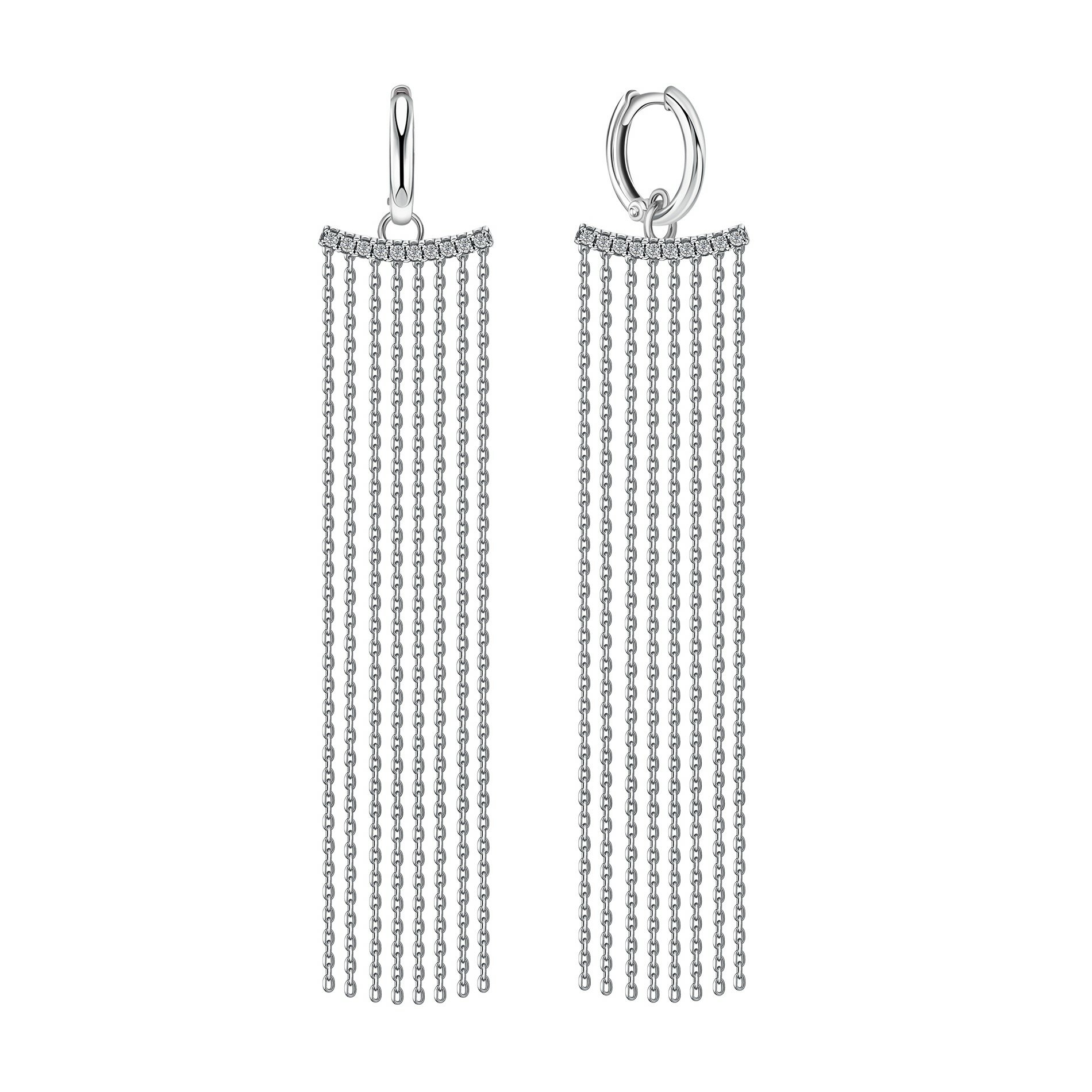 Серьги Яхонт, серебро, 925 проба, фианит
