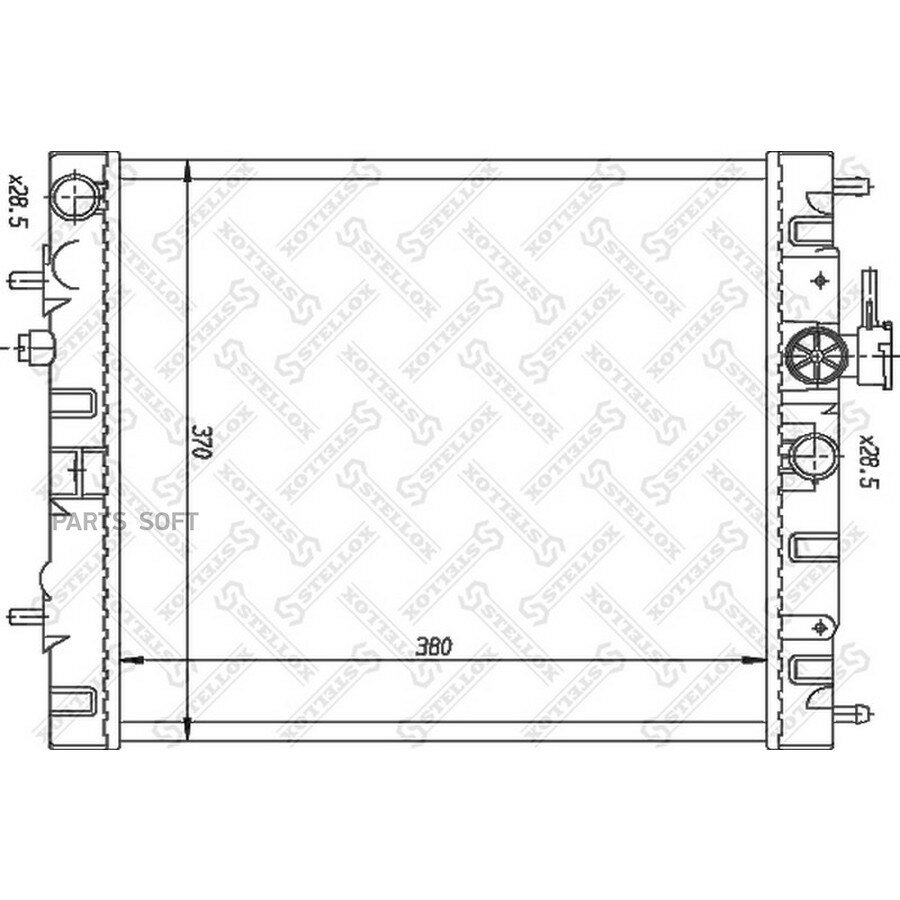 STELLOX 1025984SX 10-25984-SX радиатор системы охлаждения! АКПП\ Nissan March/Verita/Micra 1.3 99-00