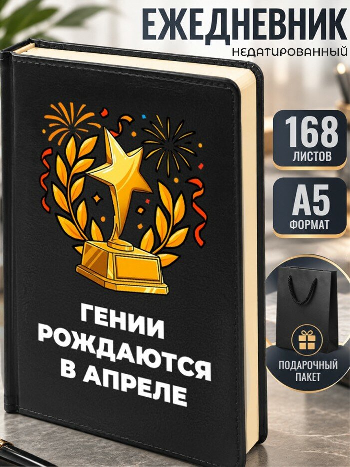 Ежедневник "Гении рождаются в апреле"