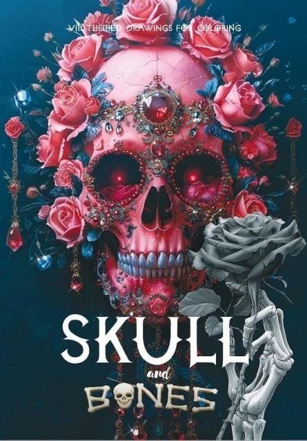 Раскраска Fresh Skull and Bones, A4, 8 картинок