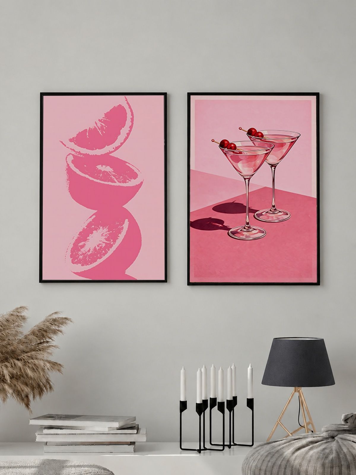 Набор Постеров / Плакатов Розовая Эстетика (Pink) 2 Листа А3