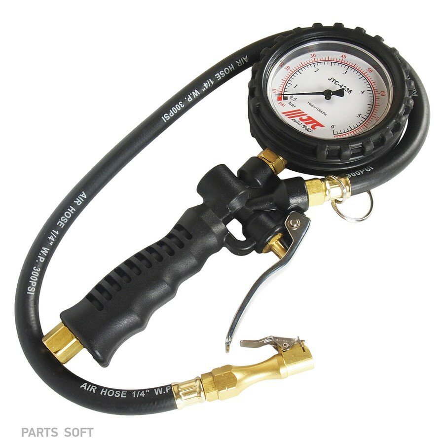 Манометр шинный 3-х функциональный до 90PSI (6 бар) JTC /1 от официального дистрибьютора, JTC, артикул JTC4236