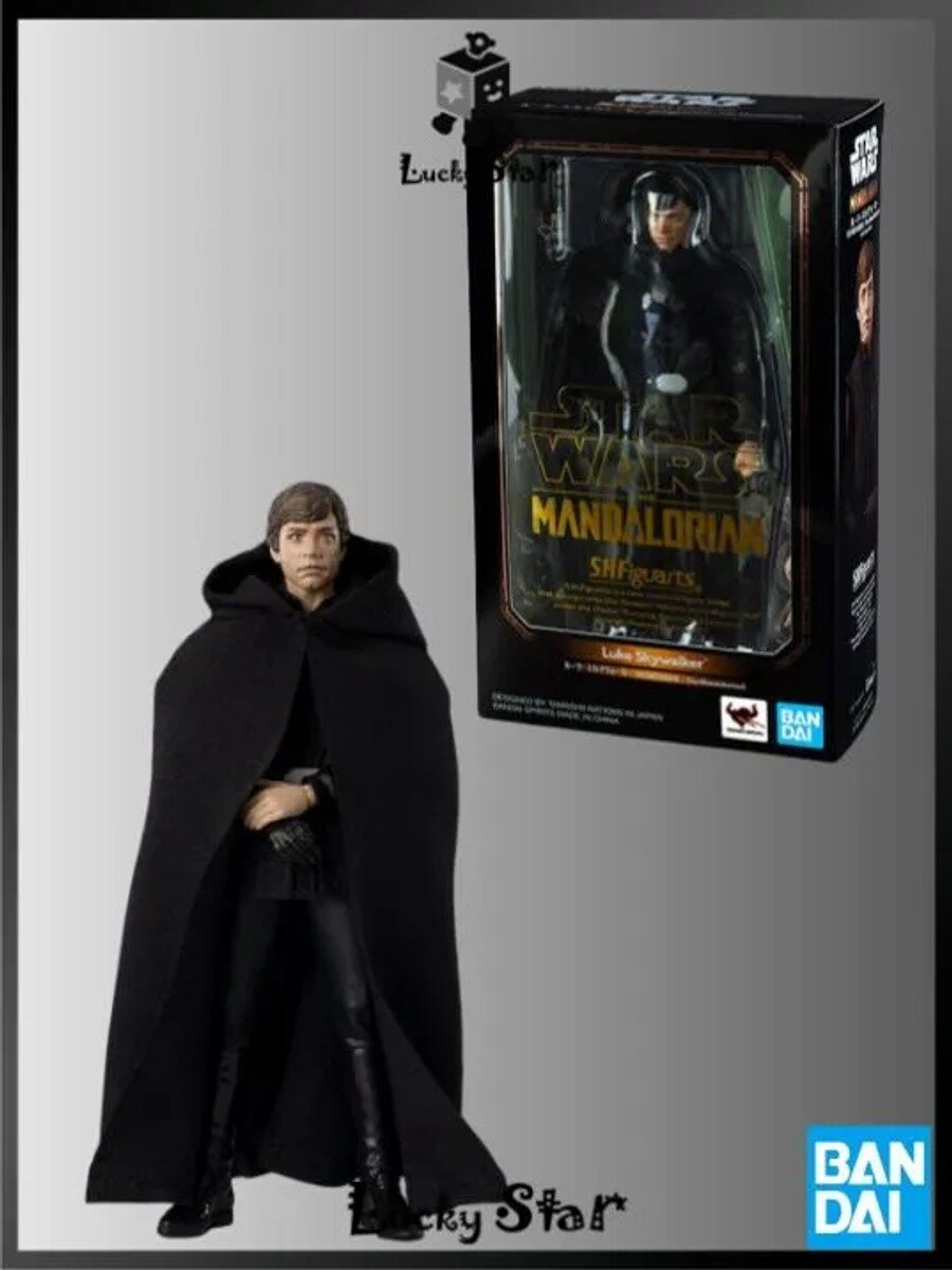 (фигурки)BANDAI S.H.F The Mandalorian Luke Skywalker Genuine 15cm Collectibles Star Wars Люк Скайуокер - Мандалорец