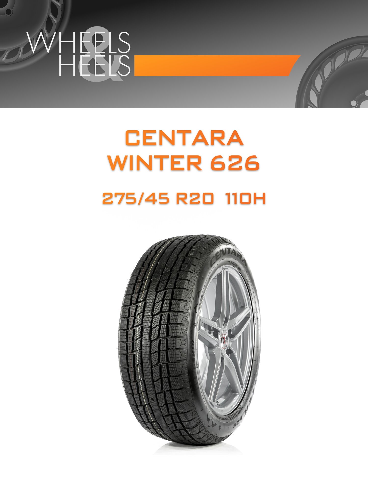 Шина автомобильная CENTARA WINTER 626 275/45 R20 110H XL WINTER, зимняя, универсальная