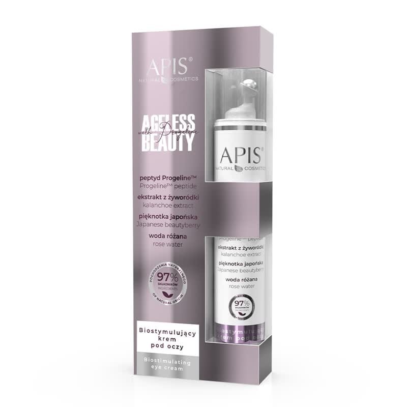 Крем для ухода за кожей Apis Ageless Beauty with Progeline, биостимулирующий крем под глаза с прогелином, 10 мл
