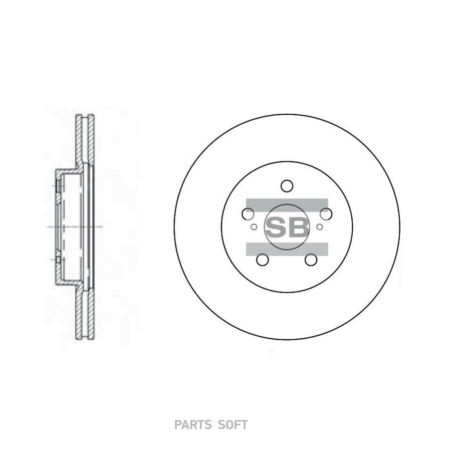 SANGSIN BRAKE SD4001 диск тормозной!\ Toyota Corolla E15 06>