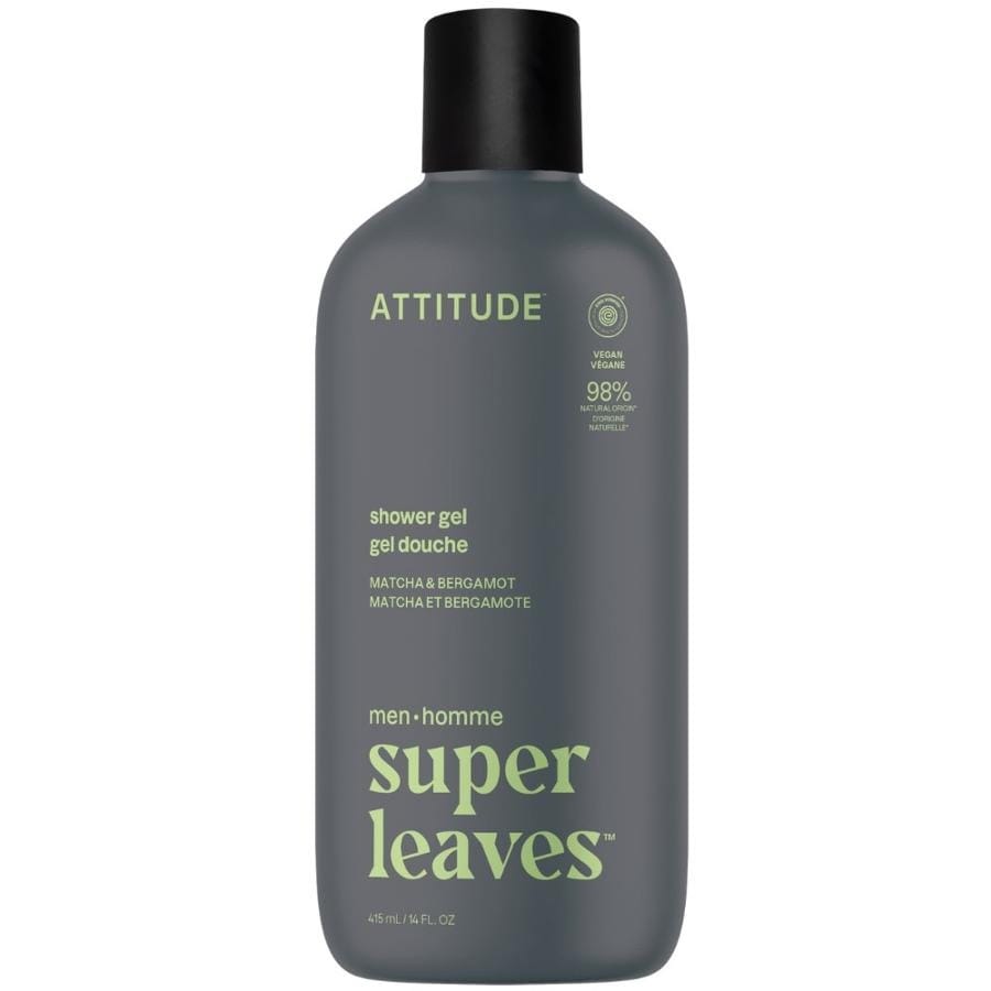 Гель для душа Attitude Super Leaves, матча и бергамот, 415 мл
