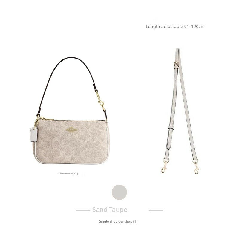 Регулируемый ремень для сумки Coach, 91-120 см, меловый цвет, для винтажных сумок