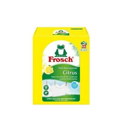 Frosch Концентрированный стиральный порошок для белого Цитрус, 1450 гр на 22 стирки