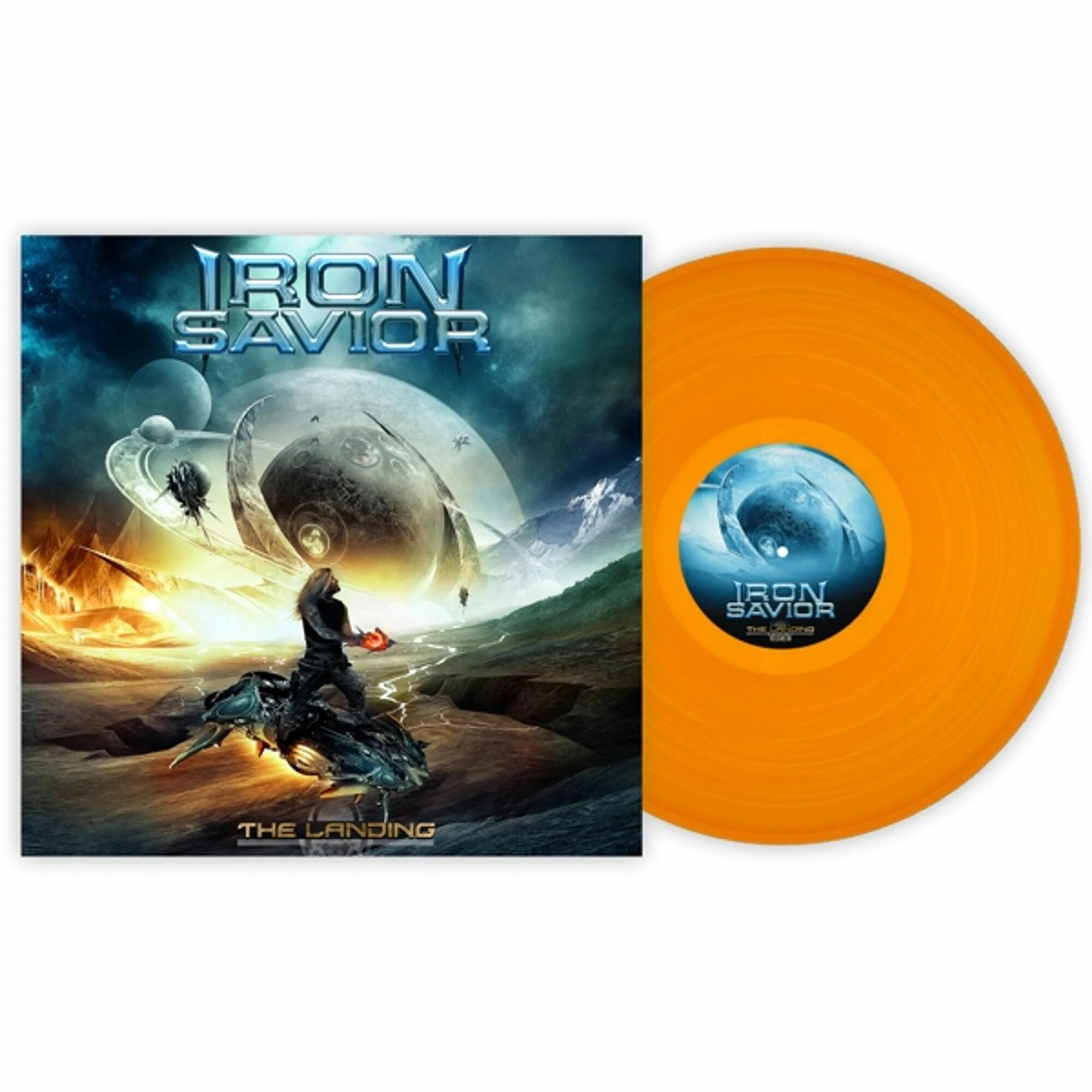 Виниловая пластинка Iron Savior - The Landing (LP Прозрачный оранжевый винил) 2017, Gatefold, Limited