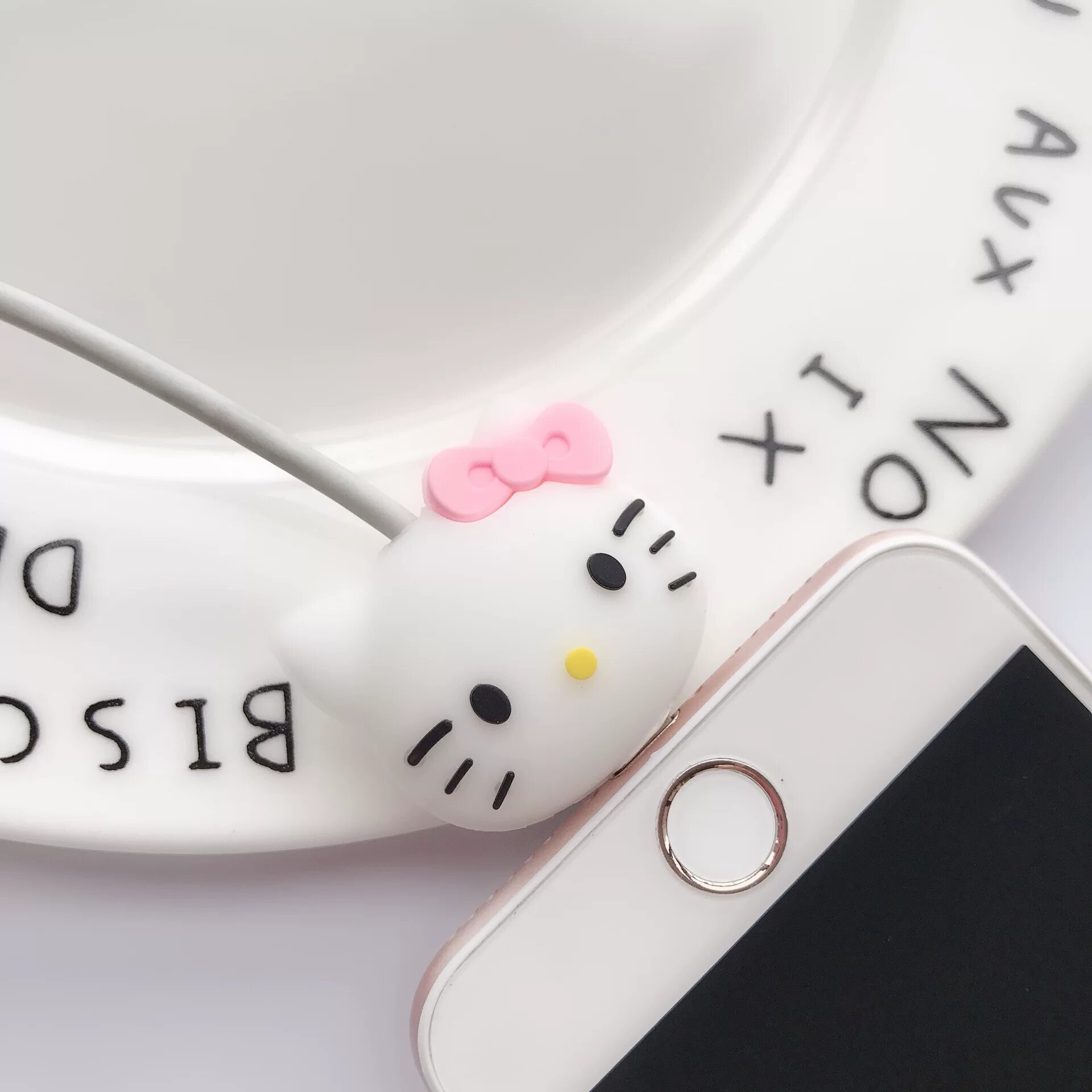 Силиконовая накладка для зарядного устройства с Розовой Китом для Apple, милый рисунок, защита от царапин, одна штука