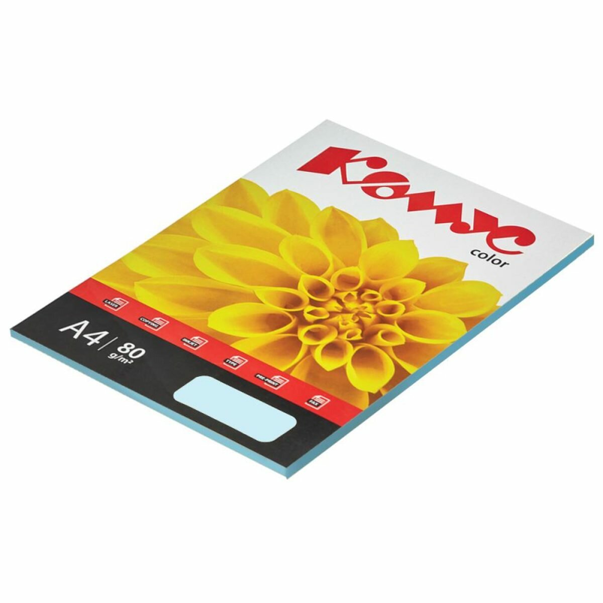 Бумага цветная А4 Комус Color, голубая пастель, 80 г/кв. м, 50 листов (619942)