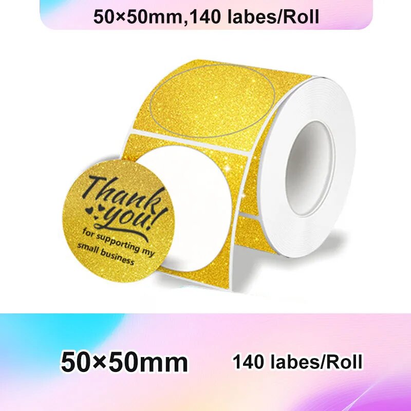 Круглые термоэтикетки Risio golden sand finish