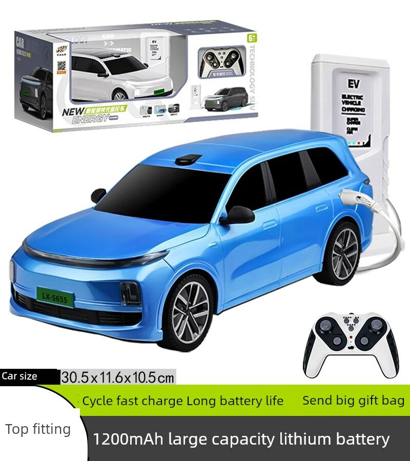 Li Auto L9 Синяя Топ-Модель с Зарядкой, Автопарковкой, Световым Шоу, Музыкой и Открывающимся Коробом